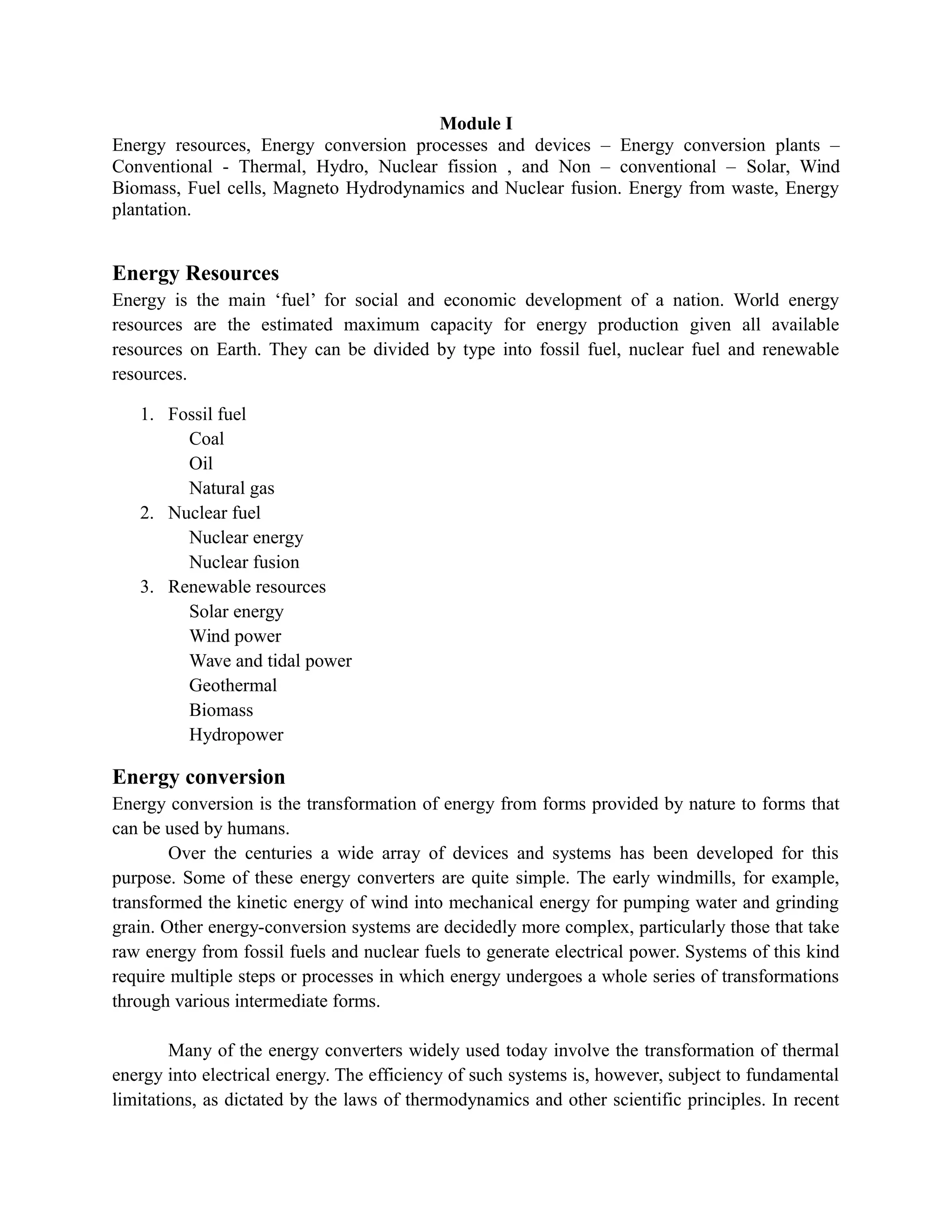 Energy management notes | PDF