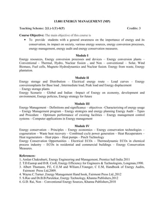 Energy management notes | PDF