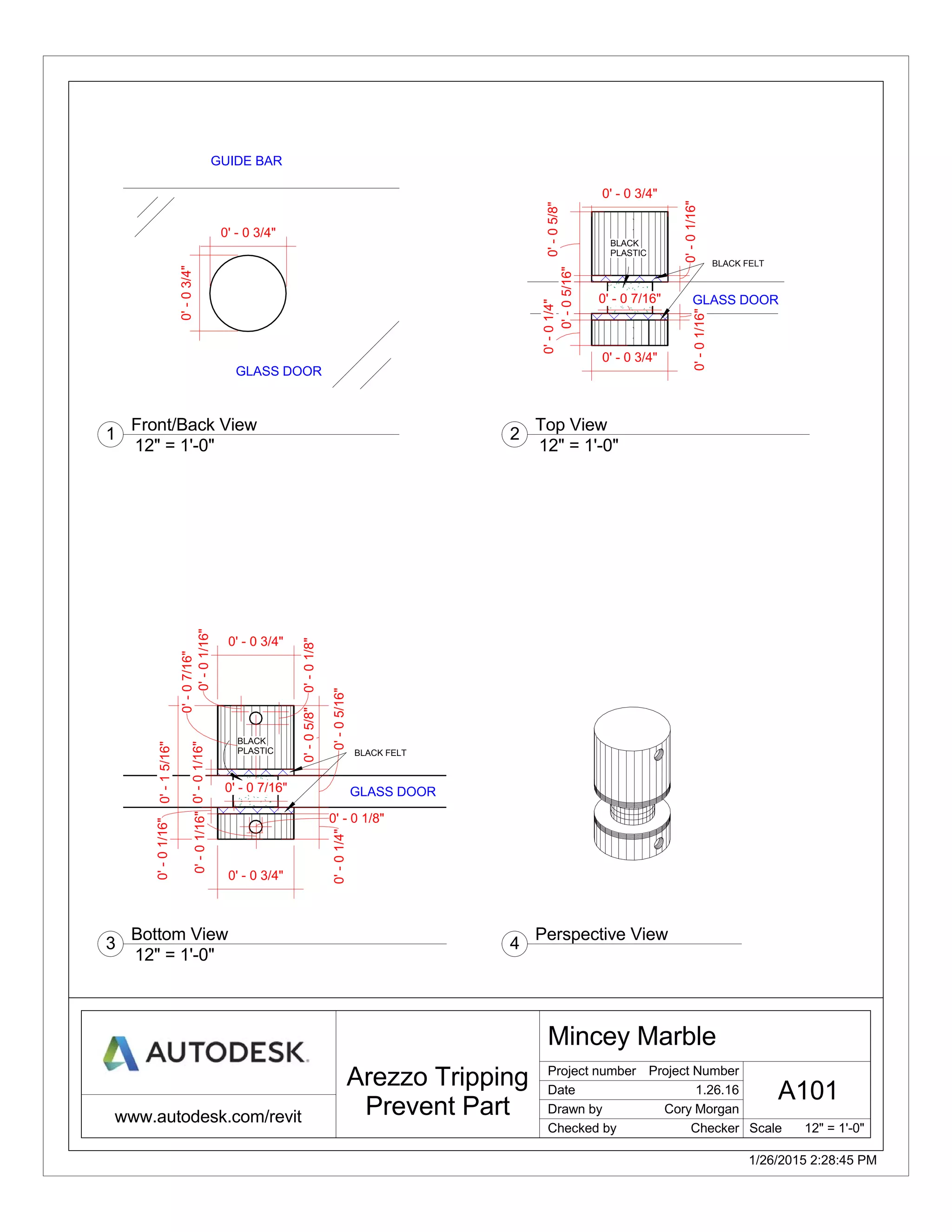 Arezzo Tripping Prevent Part - Sheet - A101 - Mincey Marble | PDF