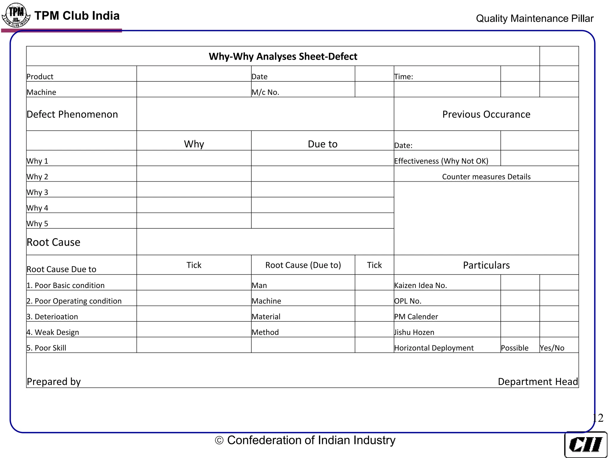 TPM-QM-Training Material as Per JIPM Methodology | PPT