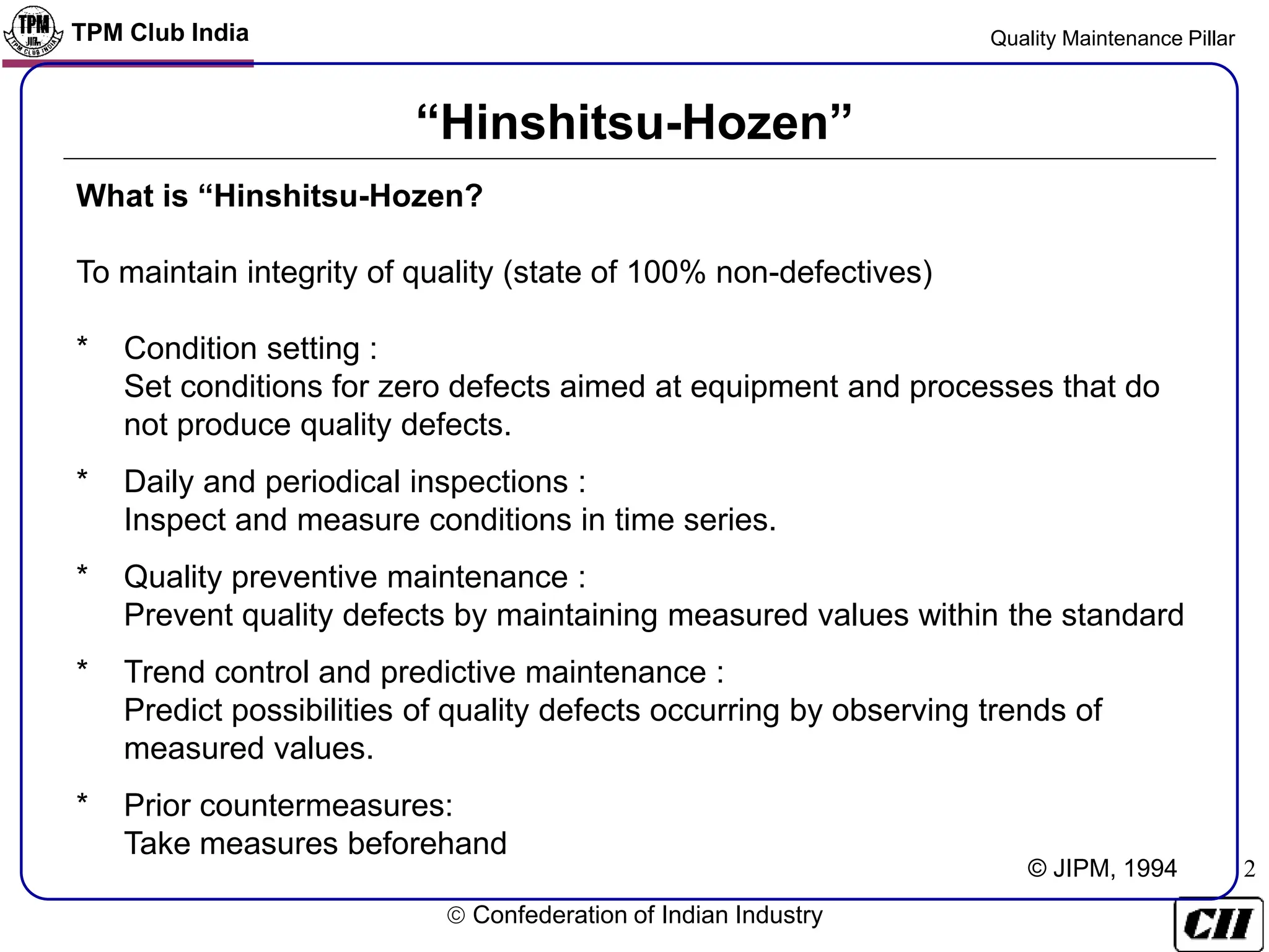 TPM-QM-Training Material as Per JIPM Methodology | PPT