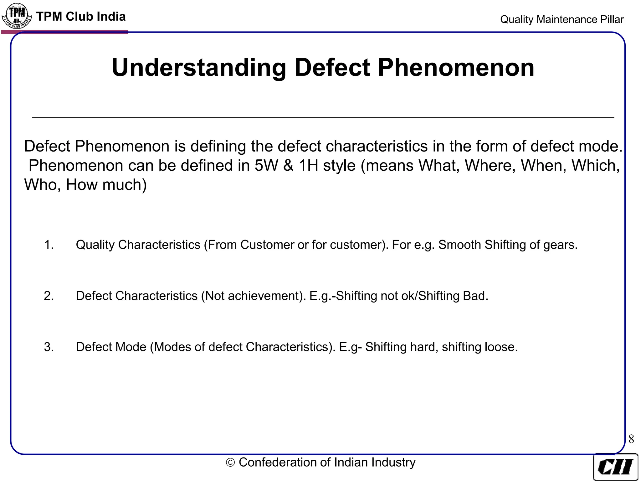 TPM-QM-Training Material as Per JIPM Methodology | PPT