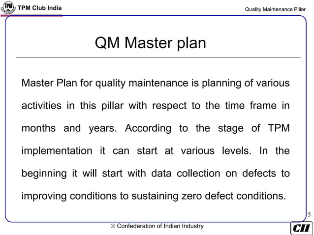 TPM-QM-Training Material as Per JIPM Methodology | PPT | Auto Repair ...