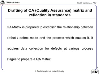 TPM-QM-Training Material as Per JIPM Methodology | PPT