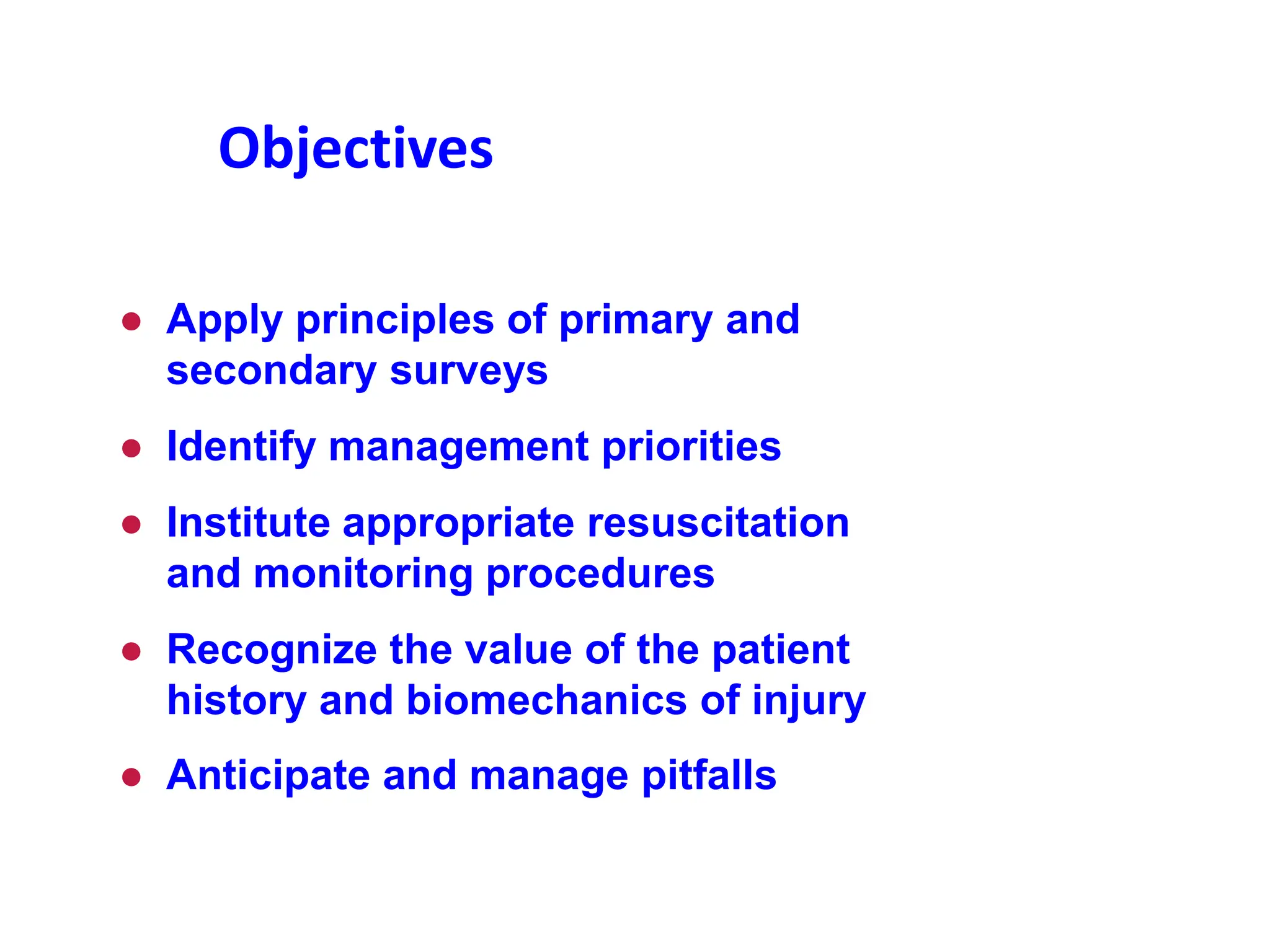 Trauma management in ER and primary surveg | PPT
