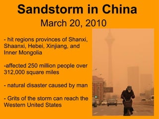 Sandstorm in China | PPT