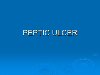 lecture note on Peptic ulcer pathophysiology .ppt
