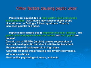 lecture note on Peptic ulcer pathophysiology .ppt