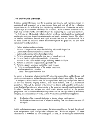 ALSTOM TECHNICAL PAPER - 2005 EPRI Pulliam #6 HP Rotor Forging Section ...