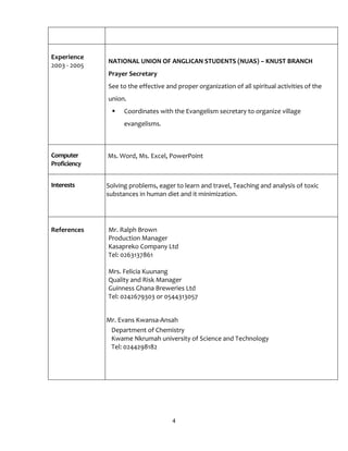 PRINCE BORTEY CV | PDF