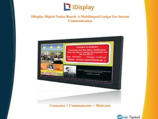 Idisplay-Digital Noticeboard PPT-education Sector. (1) | PPTX
