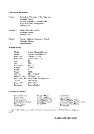 Resume Update | DOCX