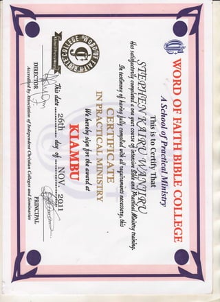 THEOLOGY CERTIFICATE | PDF