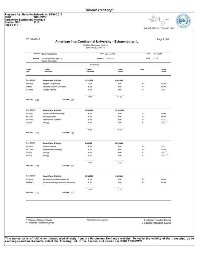 official transcripts | PDF | Undergraduate Education | College Education