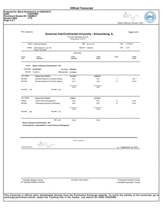 official transcripts | PDF