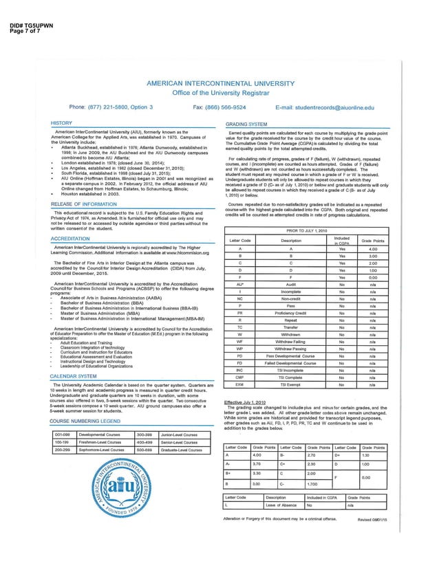 official transcripts | PDF | Undergraduate Education | College Education