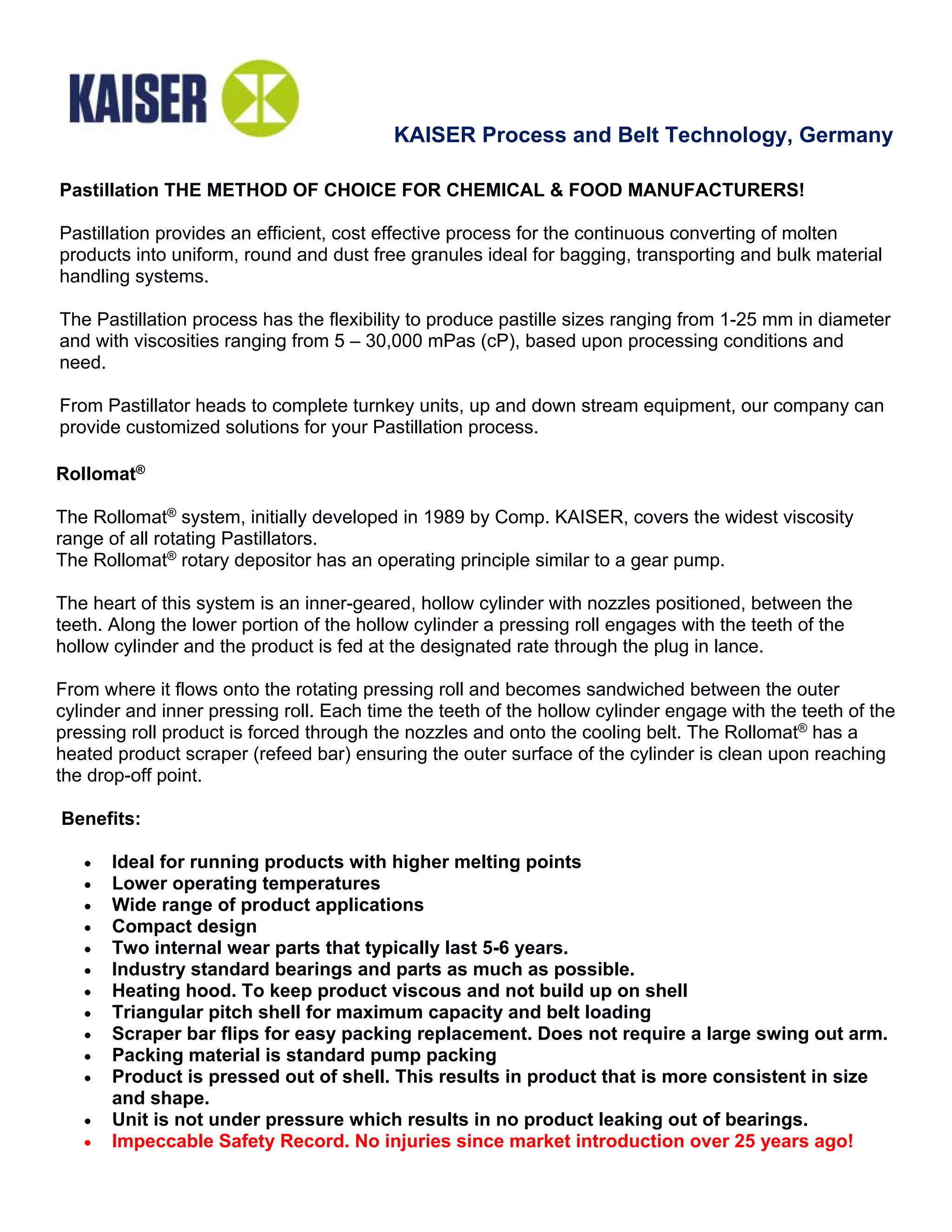 Kaiser Pastillation and Benefits | PDF