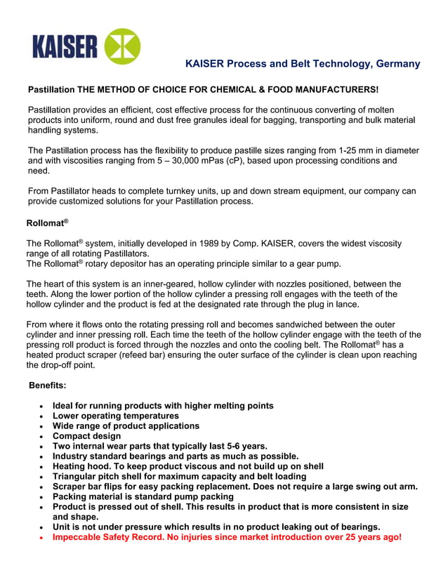 Kaiser Pastillation and Benefits | PDF