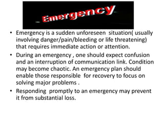 EMERGENCY MANAGEMENT | PPTX