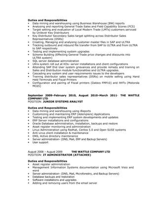 Curriculum Vitae for Makotore Michael | PDF | Sales | Business