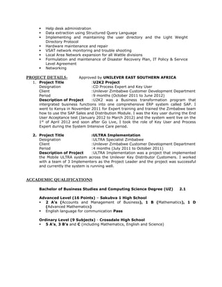 Curriculum Vitae for Makotore Michael | PDF | Sales | Business