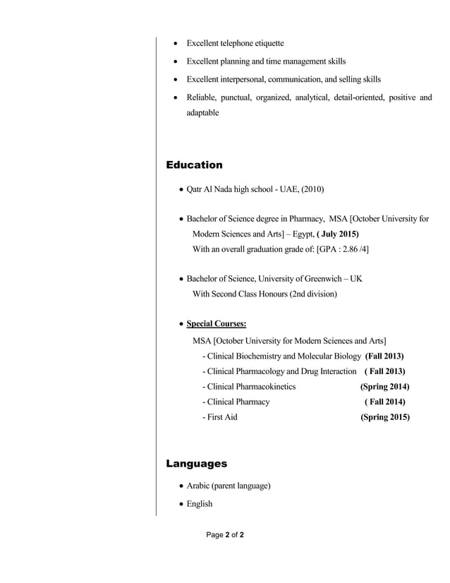 CV- Esraa company - | PDF