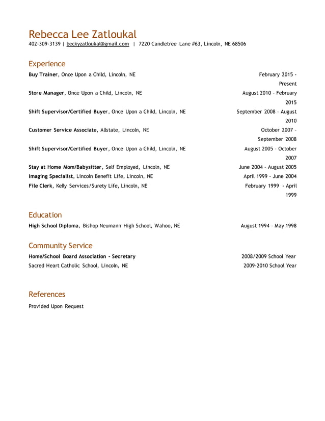 Zatloukal Resume | PDF