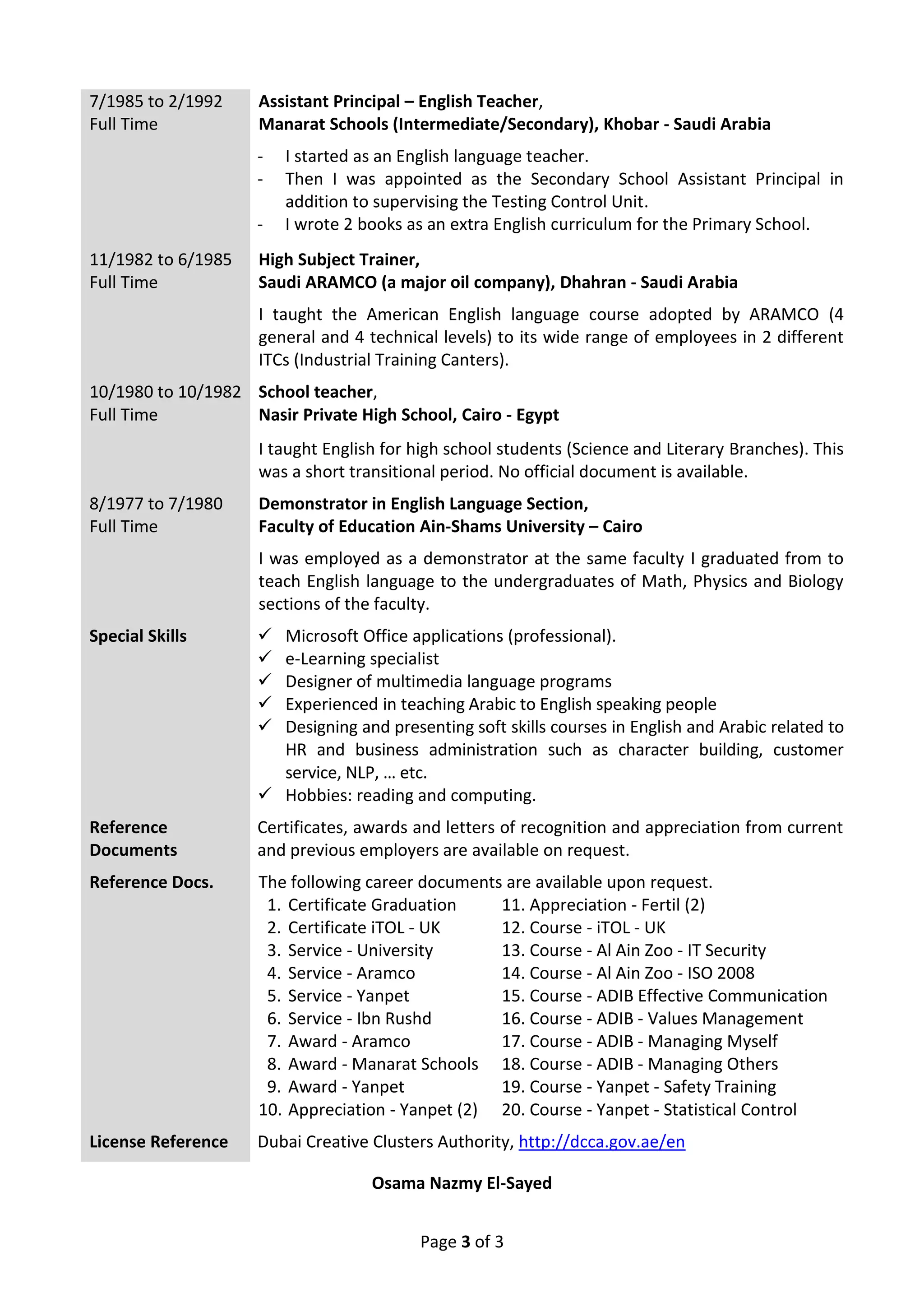 CV Osama English | PDF
