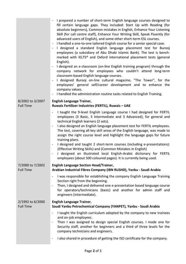 CV Osama English | PDF