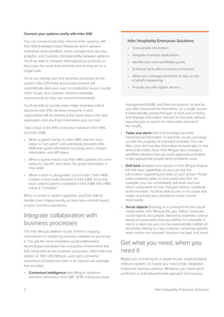 Infor Hospitality Solutions Overview | PDF