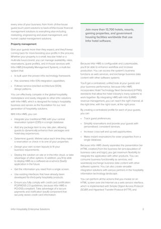 Infor Hospitality Solutions Overview | PDF