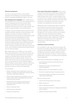 Infor Hospitality Solutions Overview | PDF