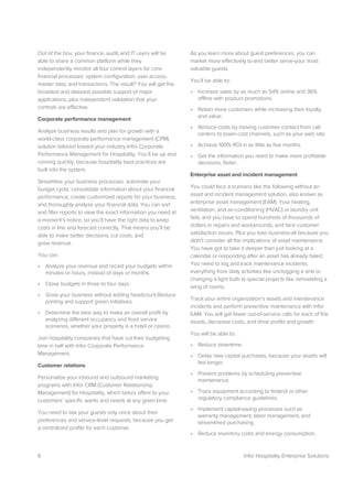 Infor Hospitality Solutions Overview | PDF