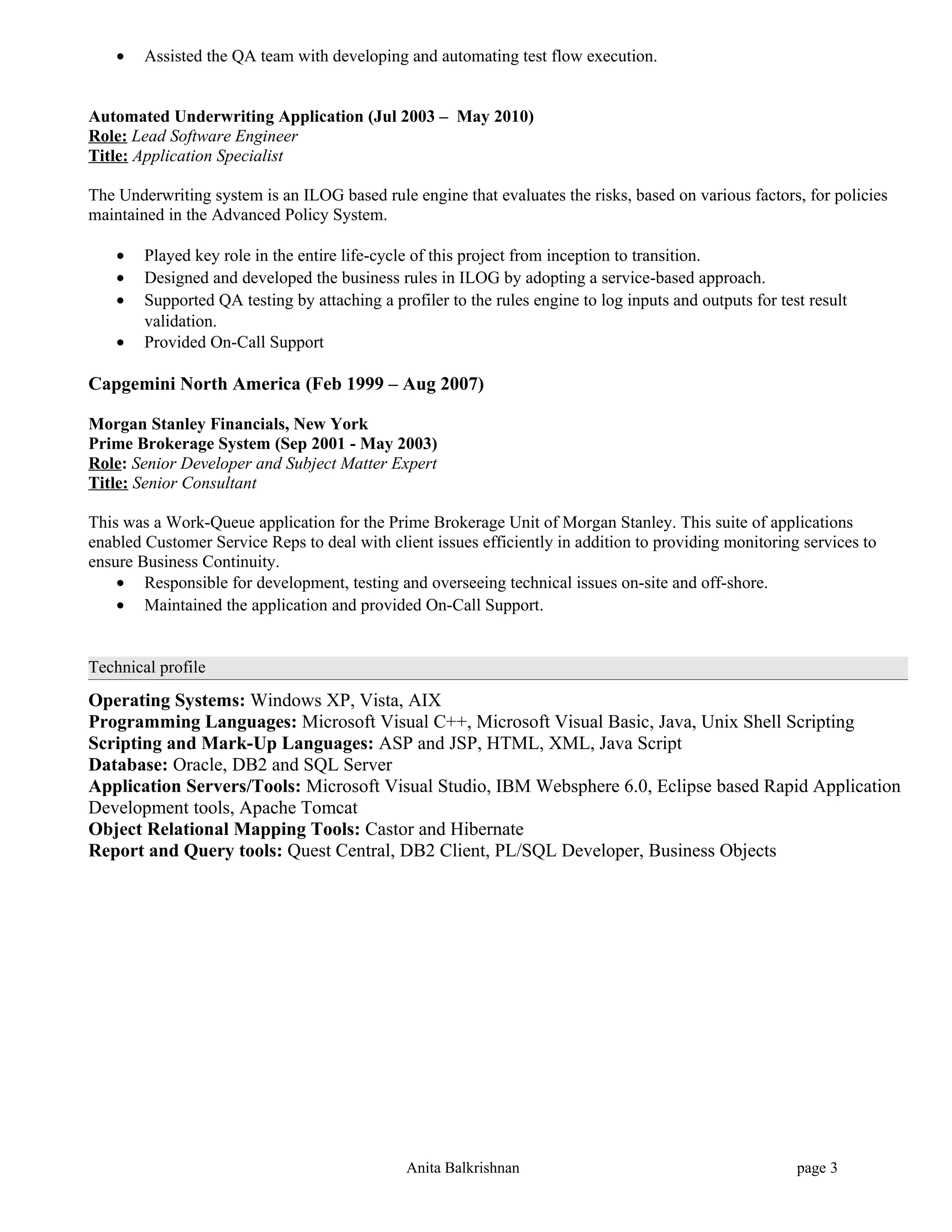 Anita_Resume_2014_09 | DOC | Business | Business and Finance