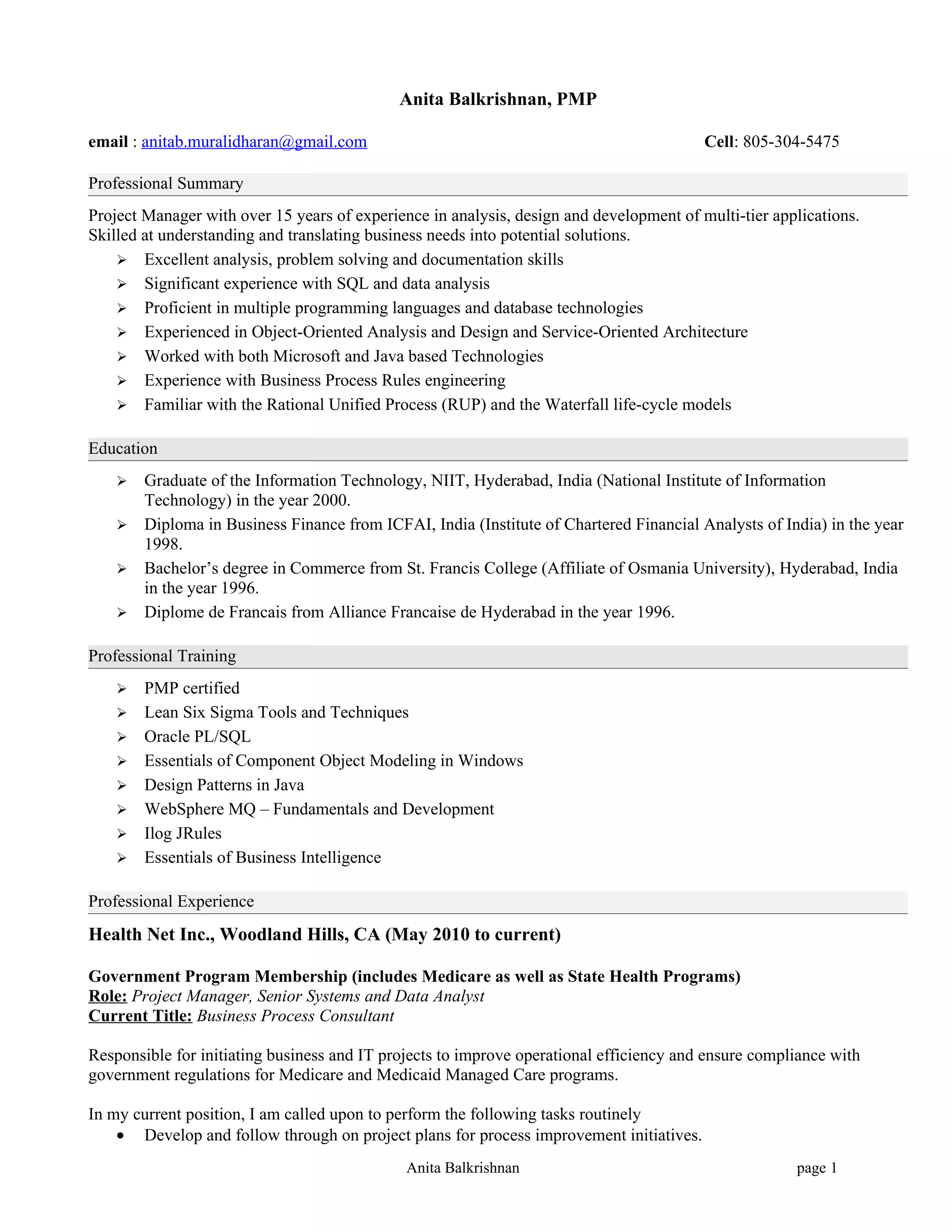 Anita_Resume_2014_09 | PDF