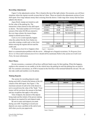 Using the Daily Shift Report | PDF