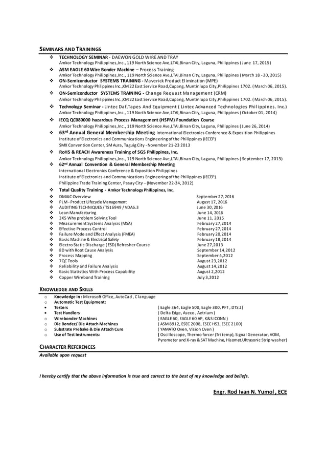 Rod Ivan Yumol Resume 16 | DOCX | Civil Engineering Industry | Industries