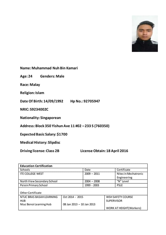 Muhammad Nuh Resume | DOCX