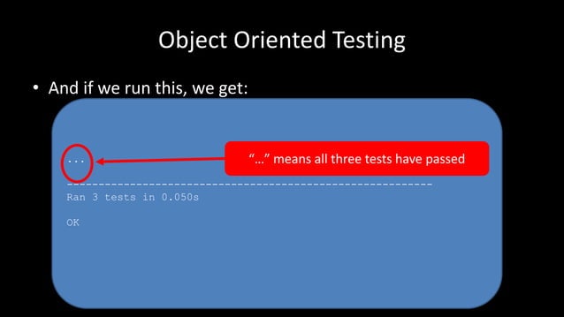 Python: Object-Oriented Testing (Unit Testing) | PPTX