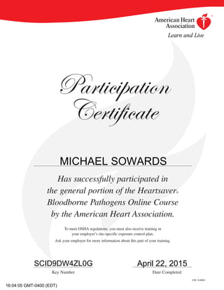 Micheal Sowards Certifications | PDF