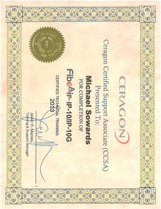 Micheal Sowards Certifications | PDF