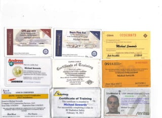 Micheal Sowards Certifications | PDF