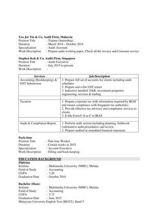 Teng-Jia-Zun-resume | PDF