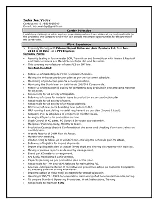 CV Indra yadav | PDF