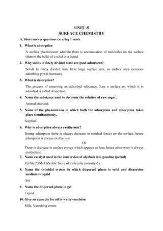 surface chemistry | PDF