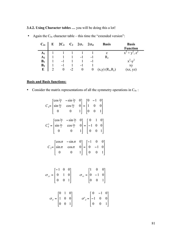3 4 character tables | PDF