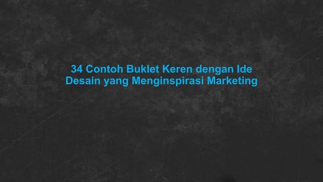 34 Contoh Buklet Keren dengan Ide Desain yang Menginspirasi Marketing ...