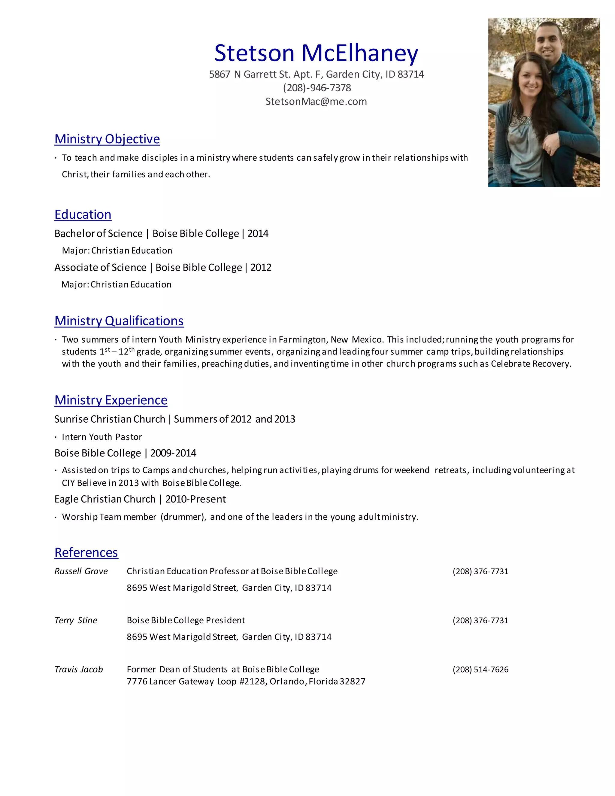 Ministry Resume final | DOCX | Christianity | Religion & Spirituality
