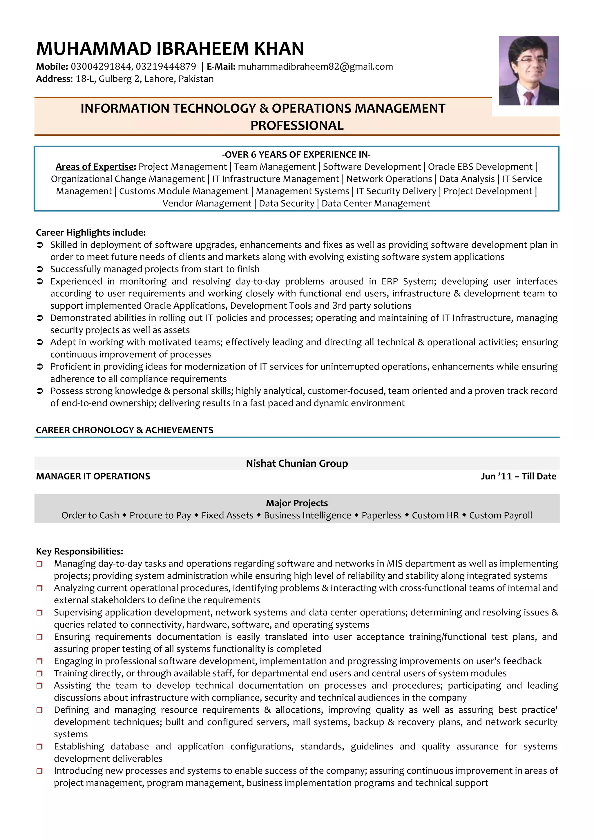 Muhammad Ibraheem Khan_Resume | PDF