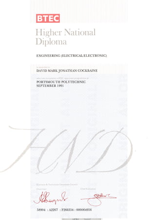 Hnd Certificate Template